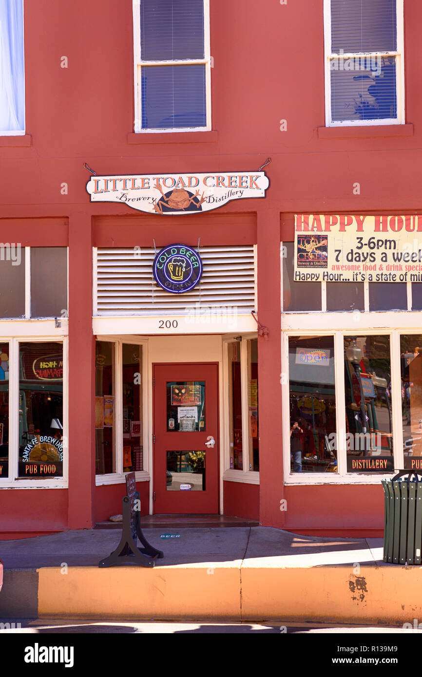 Outside the Little Toad Creek Brewery and Distillery on the corner of N ...