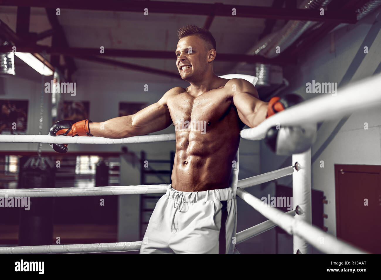 Boxing Match Corner Stock Photos & Boxing Match Corner Stock Images - Alamy