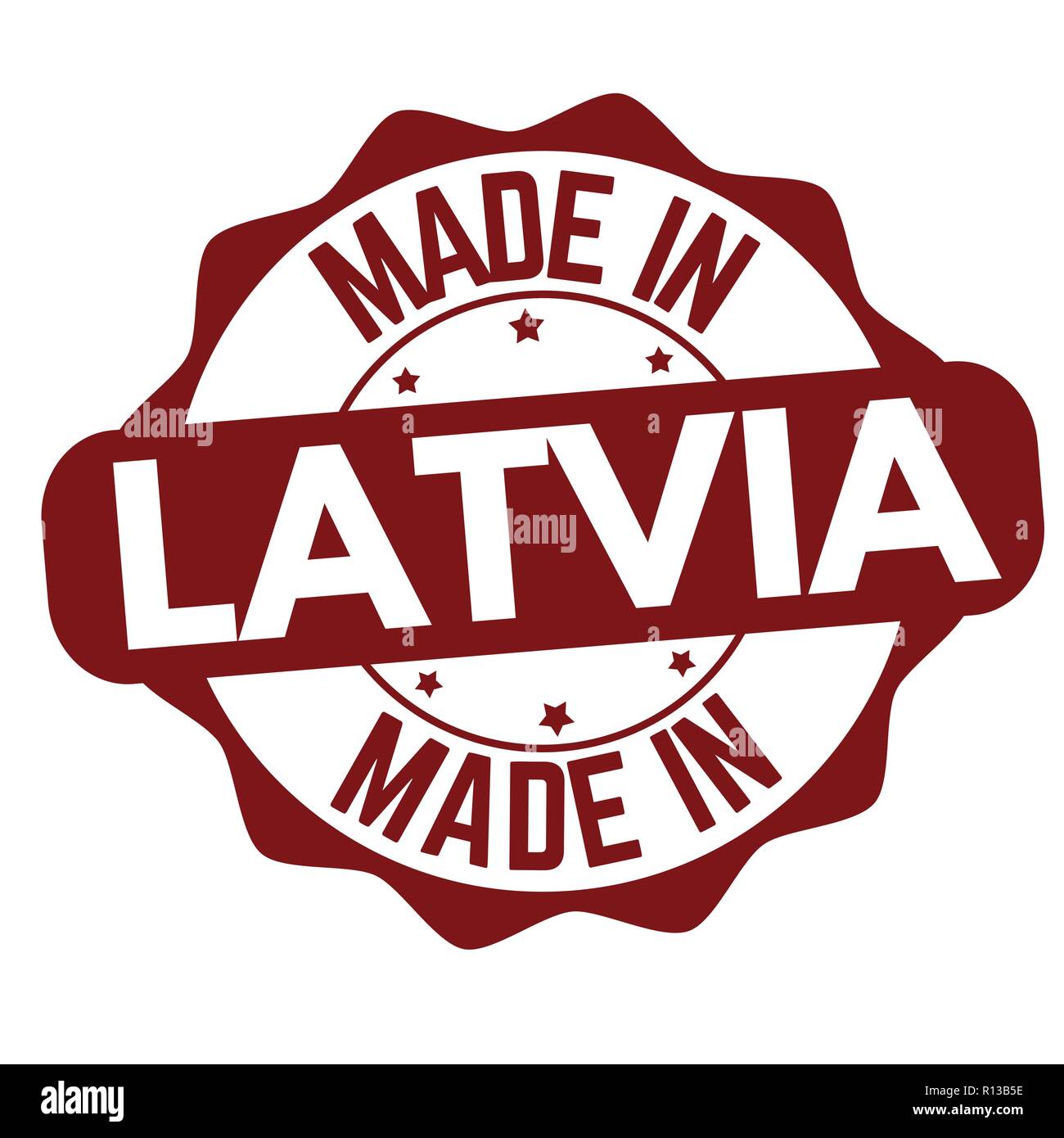 Made in Latvia sign or stamp on white background, vector illustration ...