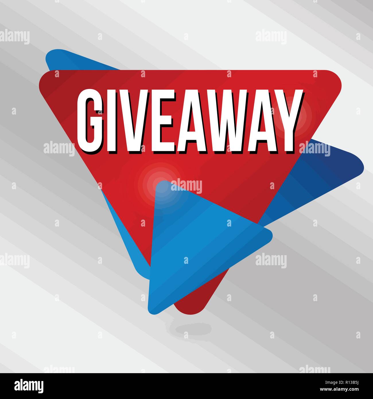 Giveaway label or sticker on grey background, vector illustration Stock ...