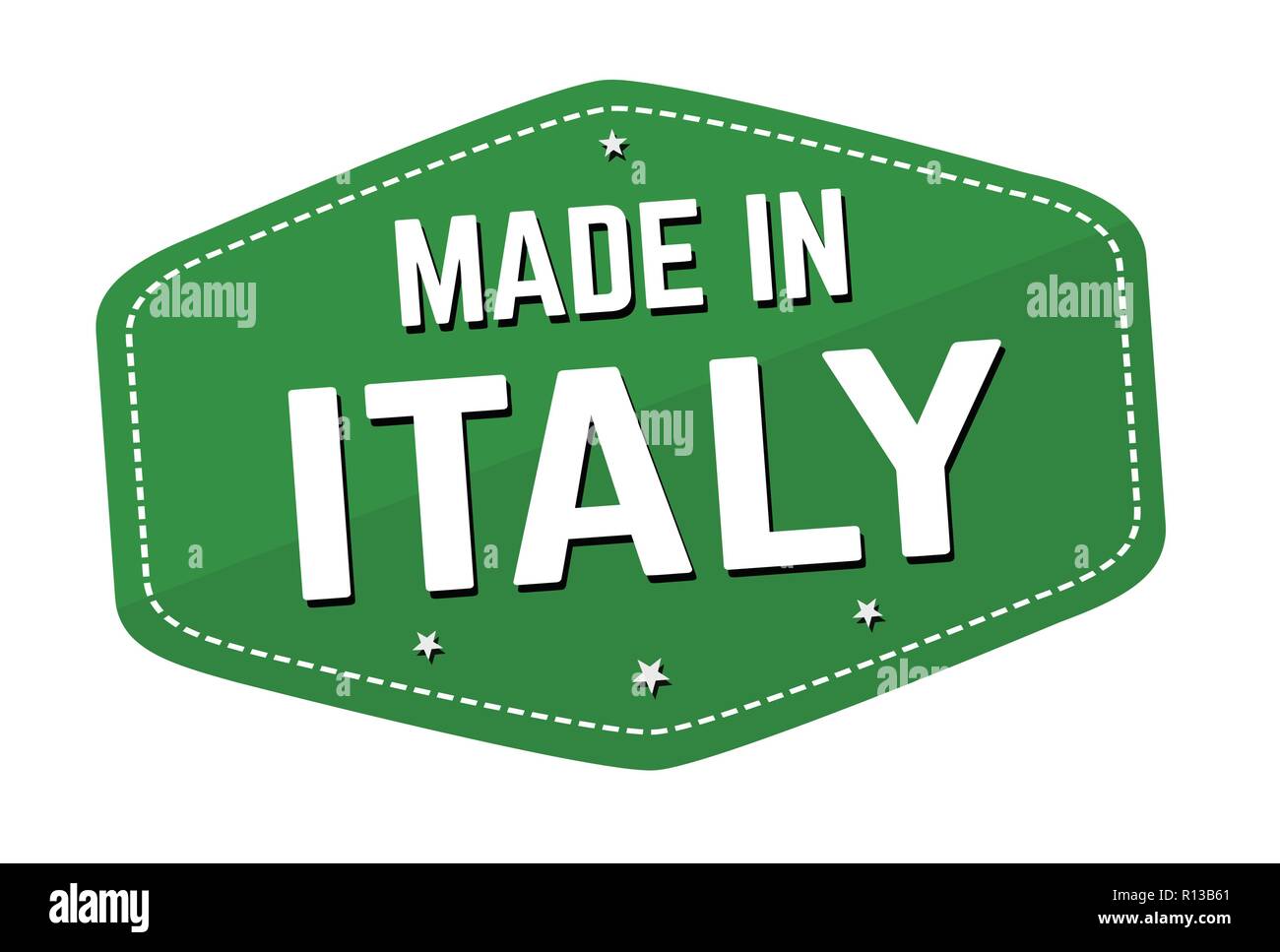 Made in Italy label or sticker on white background, vector illustration ...