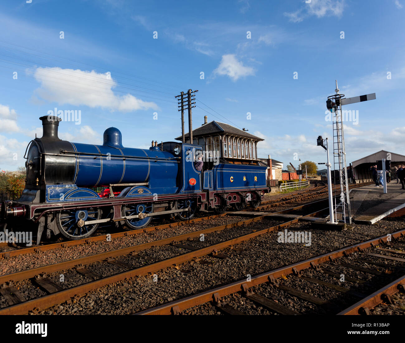 Steam engines running at the Bo'ness and Kinneil railway museum in ...