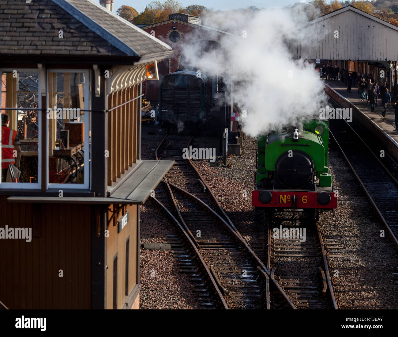 Steam engines running at the Bo'ness and Kinneil railway museum in ...