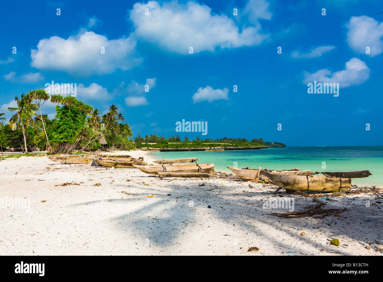 Beach view. Zanzibar, Tanzania Stock Photo - Alamy