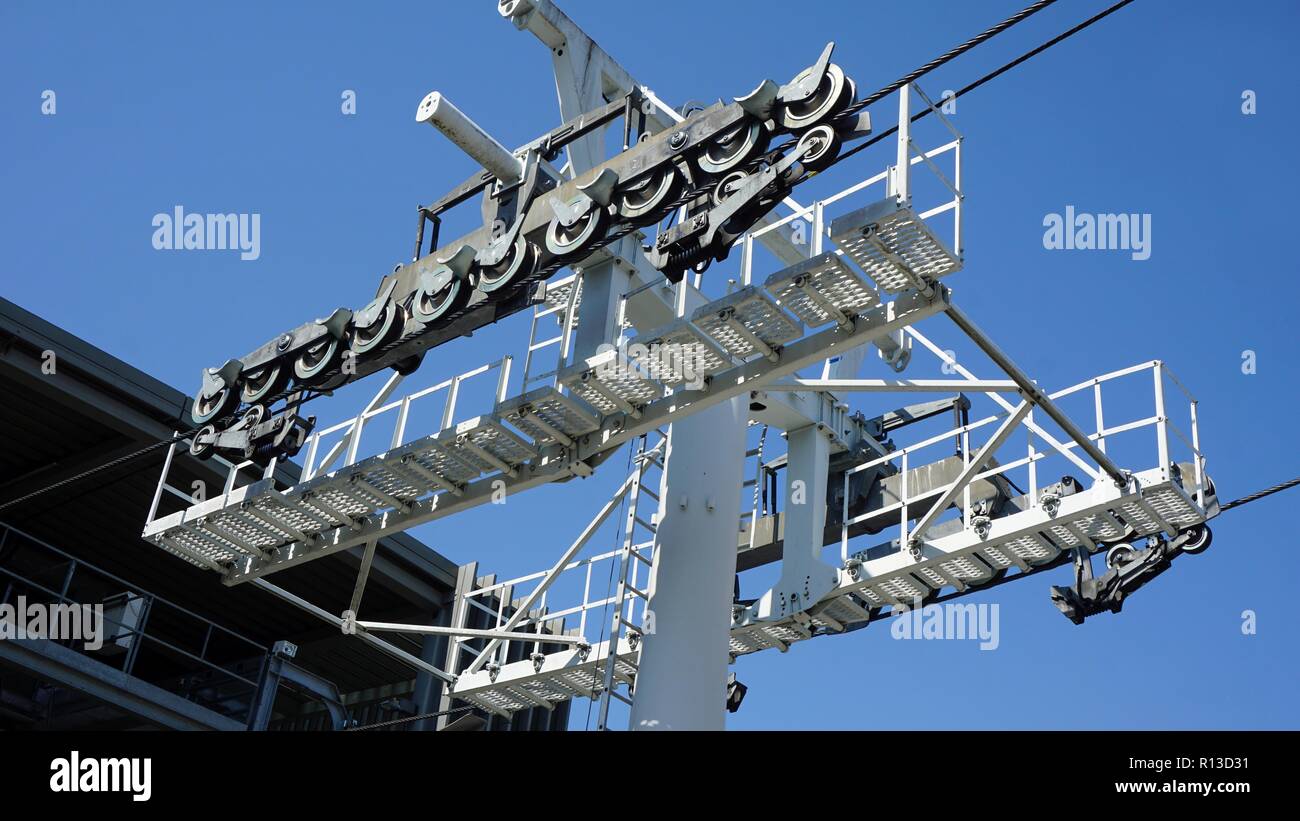 modern cable car on porto douro river Stock Photo - Alamy