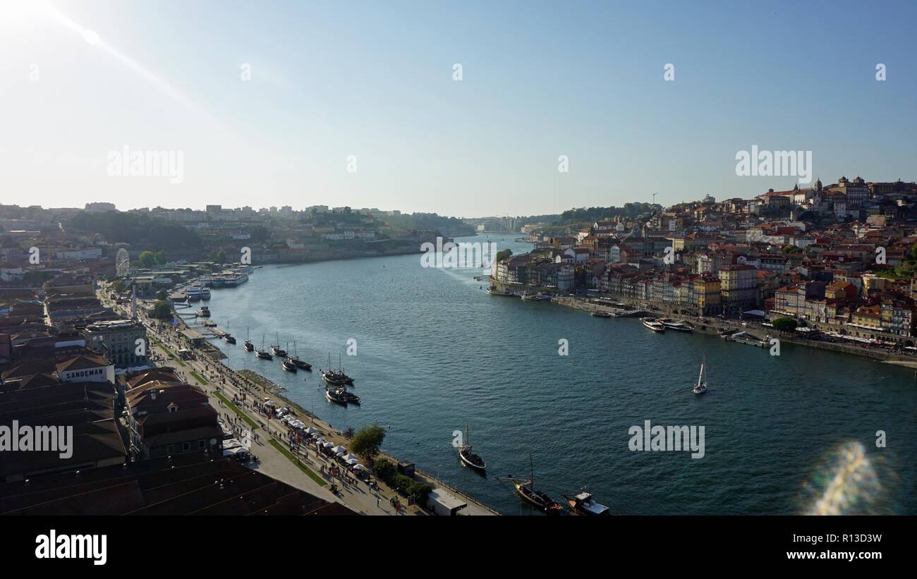 douro riverside residential houses in porto in portugal Stock Photo - Alamy