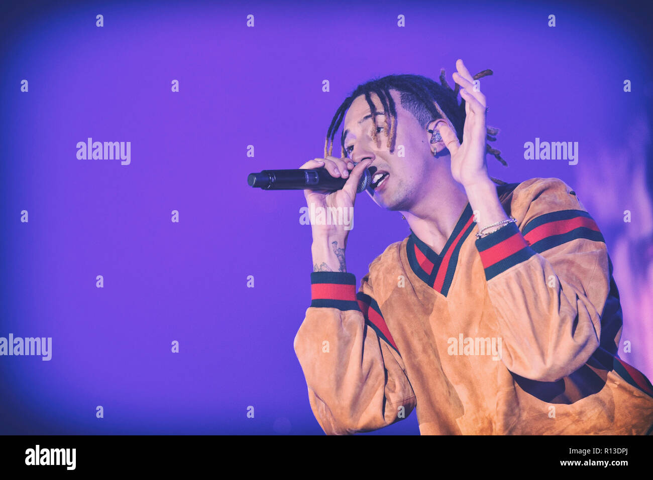 Naples, Italy. 05th Nov, 2018. The Italian-Tunisian rapper Ghali ...