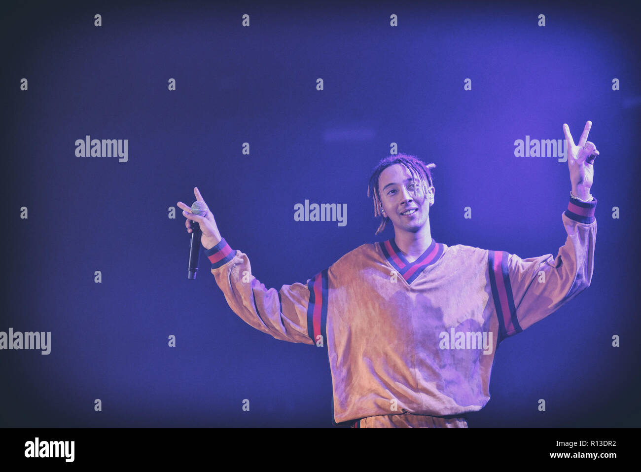 Naples, Italy. 05th Nov, 2018. The Italian-Tunisian rapper Ghali ...