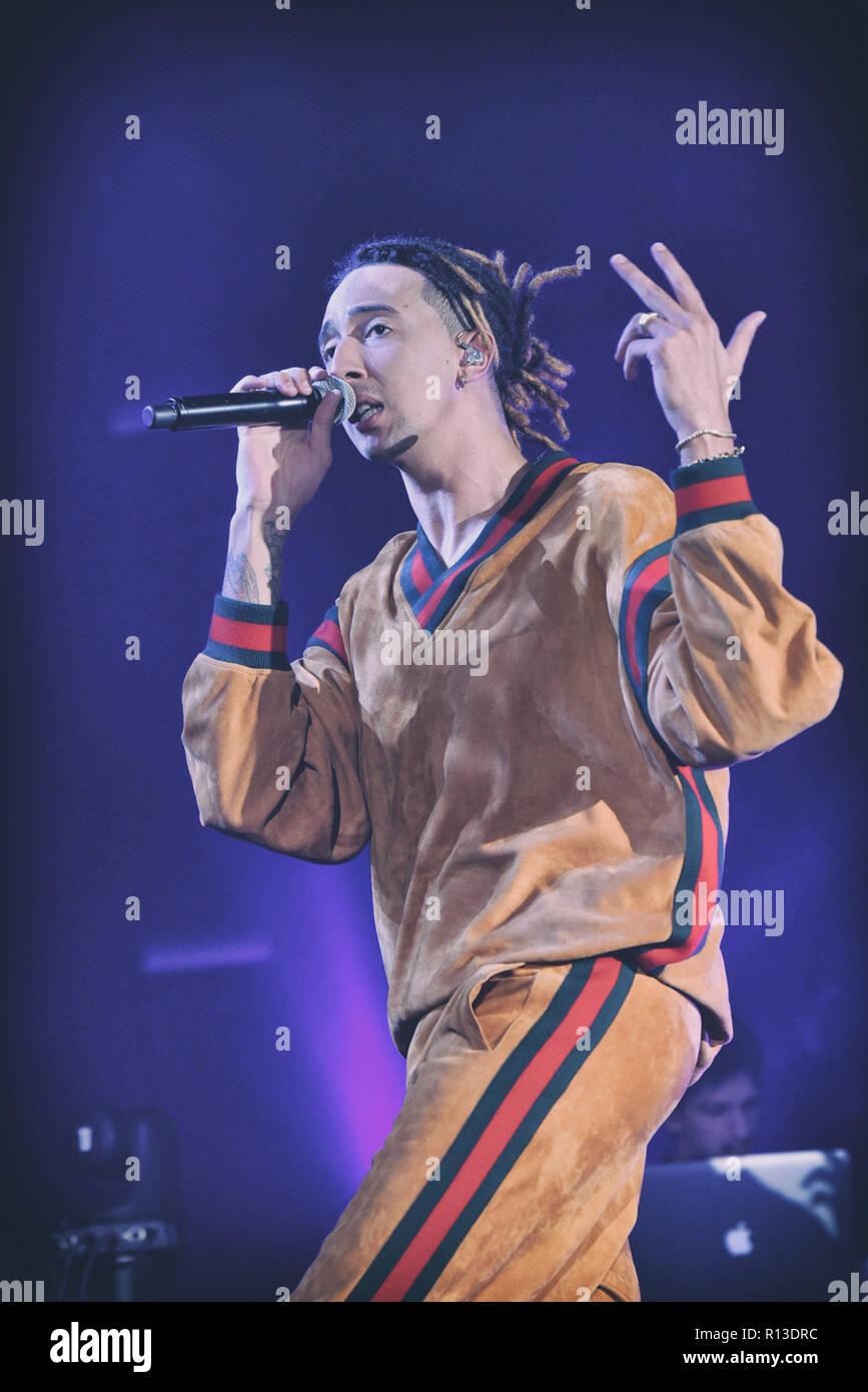 Naples, Italy. 05th Nov, 2018. The Italian-Tunisian rapper Ghali ...