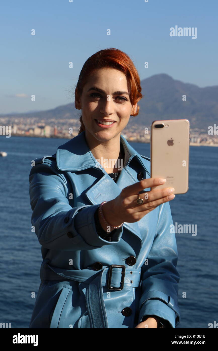 Naples Italy 08th Nov 2018 Miriam Leone Actress On The Set Of The Movie Series 1994