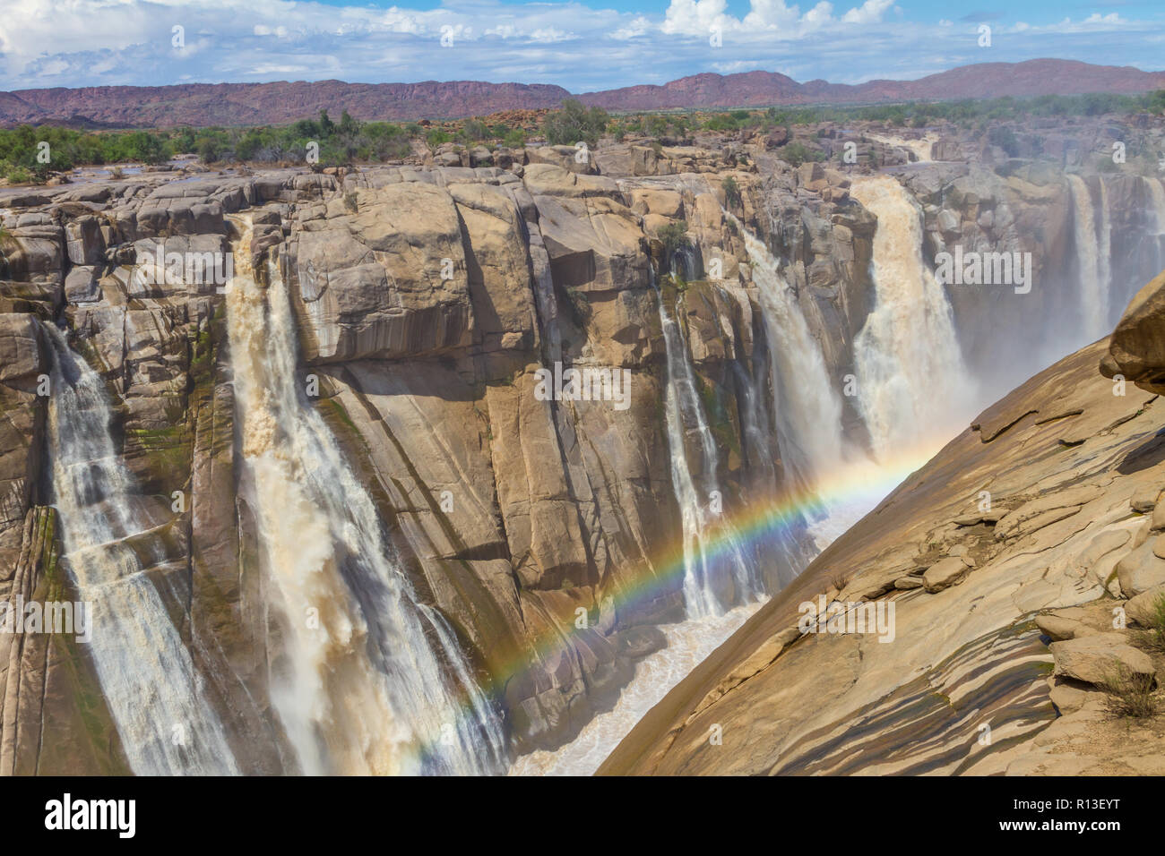 Augrabies waterfall in the Augrabies National Park, Northern Cape ...