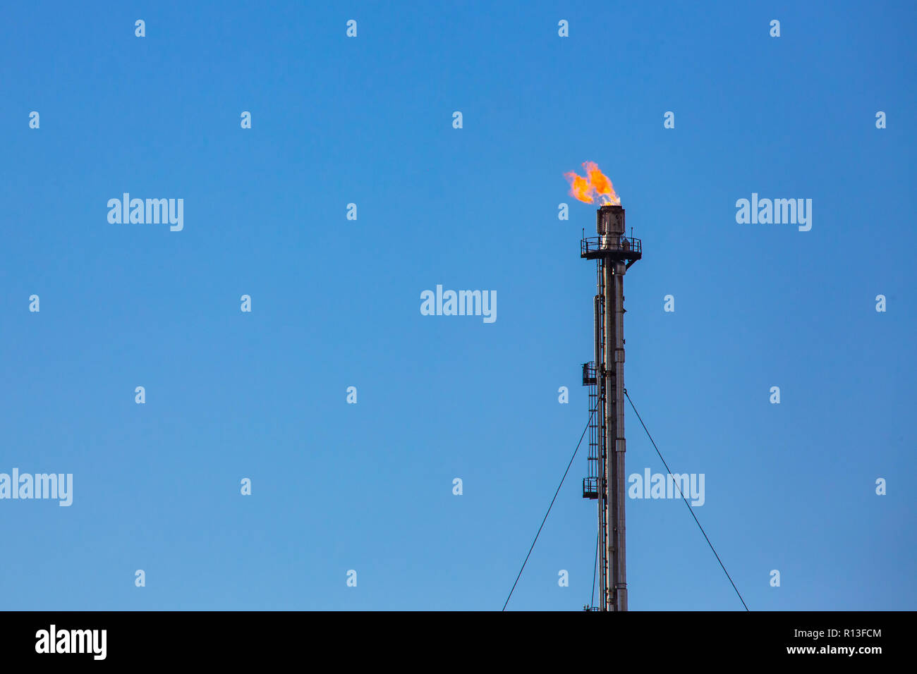 Oil refinery gas flame in hi-res stock photography and images - Alamy