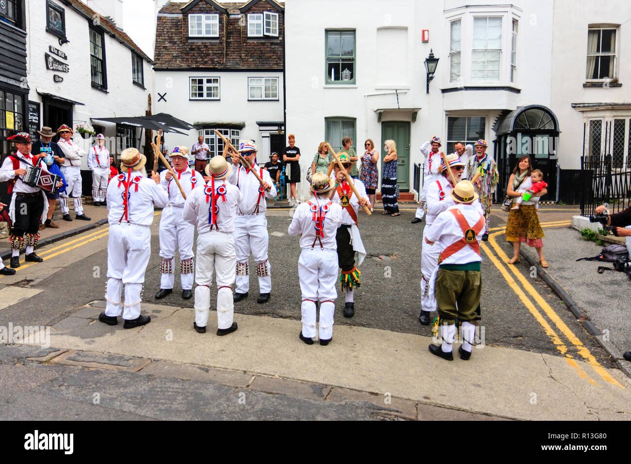 Broadstairs Folk Week festival. Traditional English Folk dancers, the ...