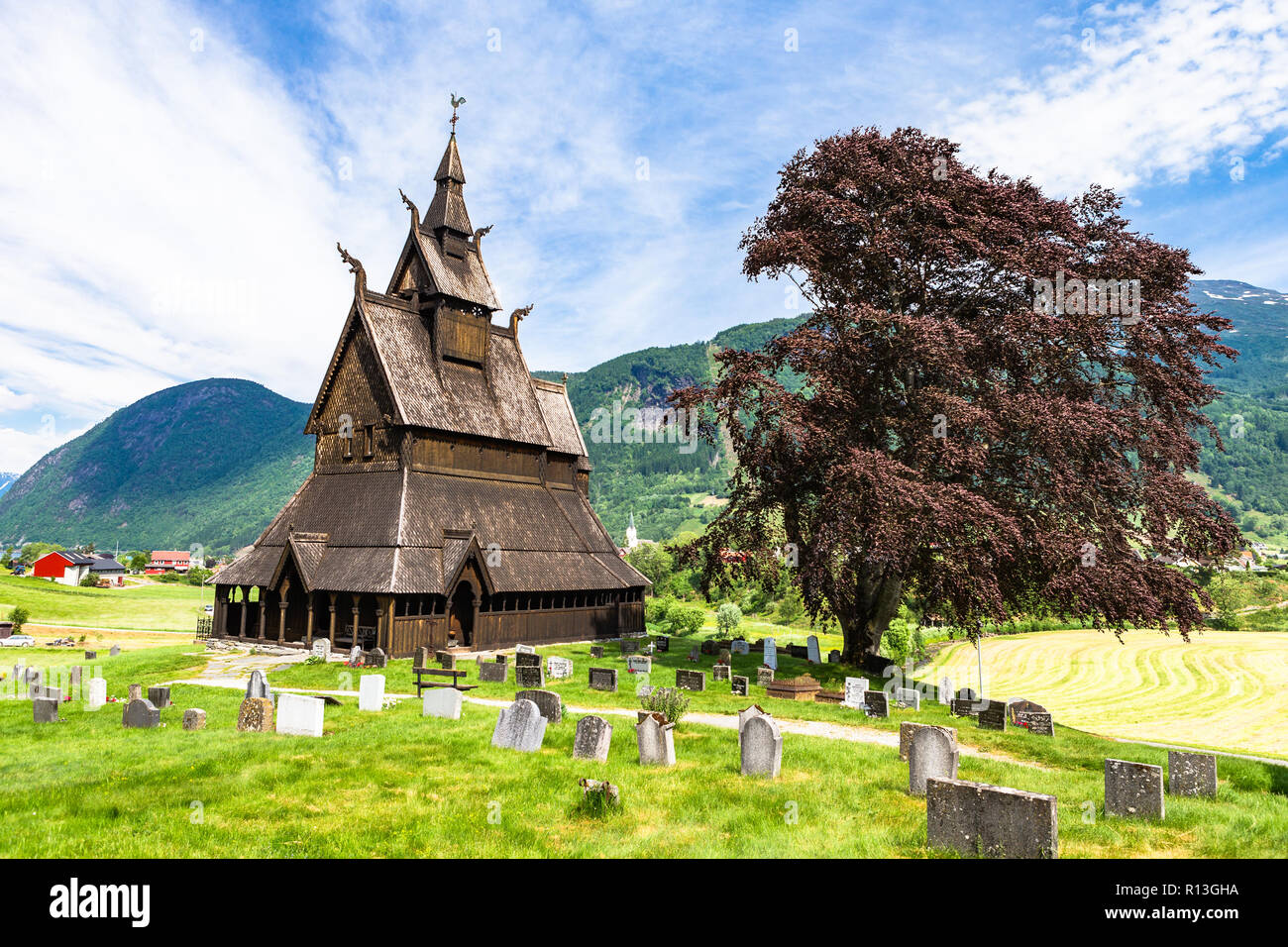 Hopperstad Stave Church. A stave church, just outside the village of ...