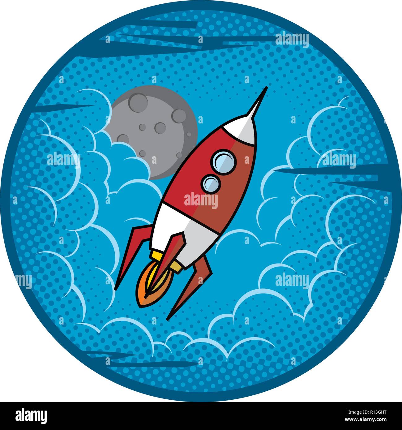 space moon expedition traveller rocket vector Stock Vector Image & Art ...