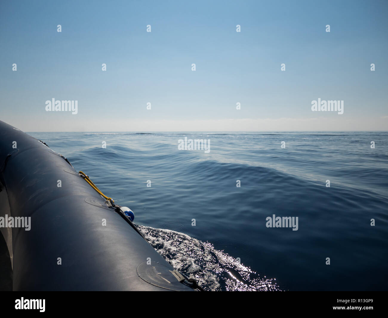 Blue rubber boat hi-res stock photography and images - Alamy