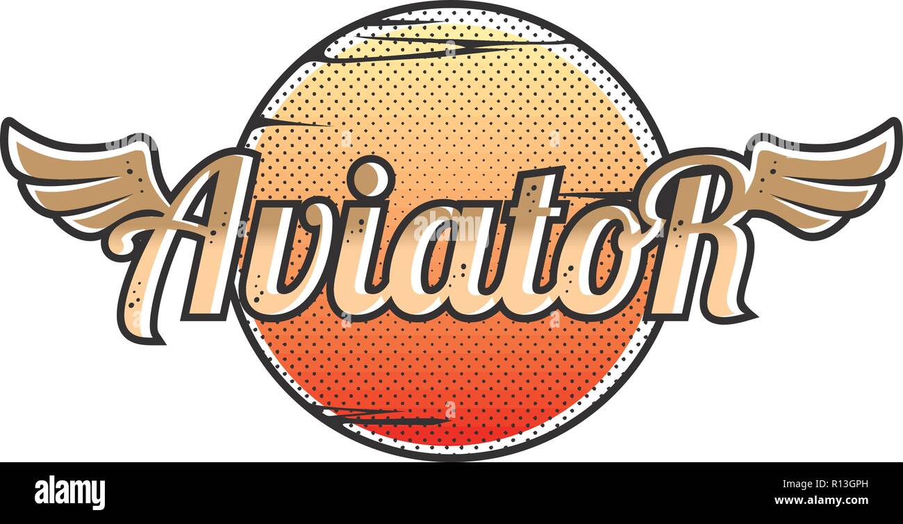 aviator wing sign symbol vector Stock Vector Image & Art - Alamy