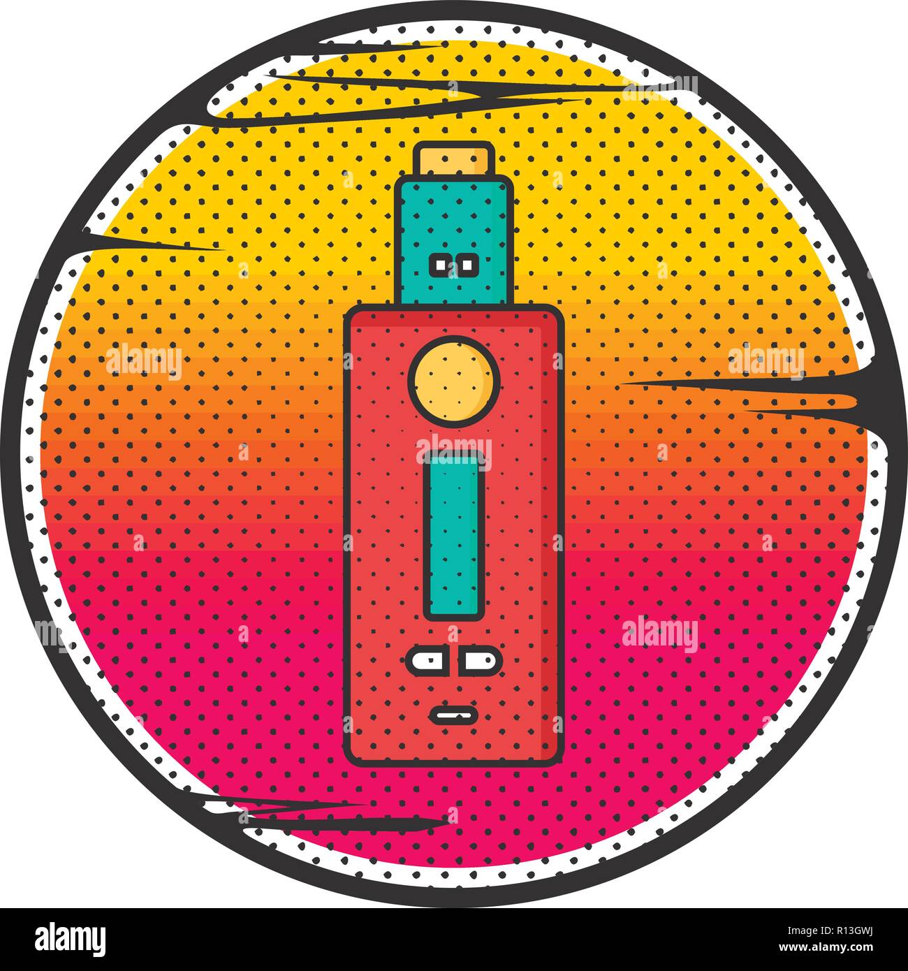 vaporizer electric cigarette vapor vape mod vector Stock Vector Image ...