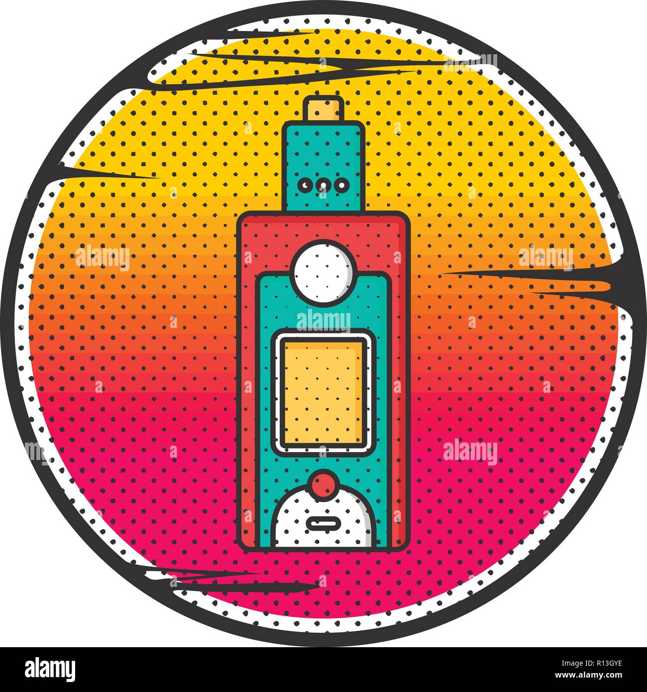 vaporizer electric cigarette vapor vape mod vector Stock Vector Image ...