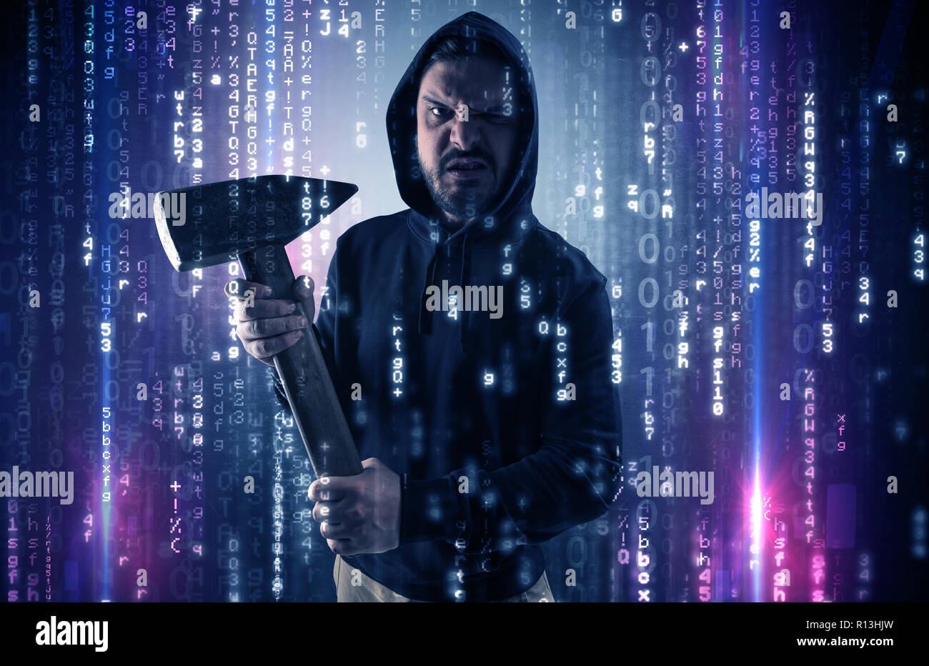 Cyber hacker breaking code hi-res stock photography and images - Alamy