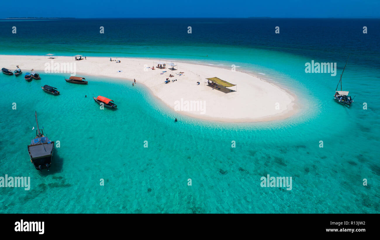 Sand bank near Stone Town. Zanzibar, Tanzania Stock Photo - Alamy