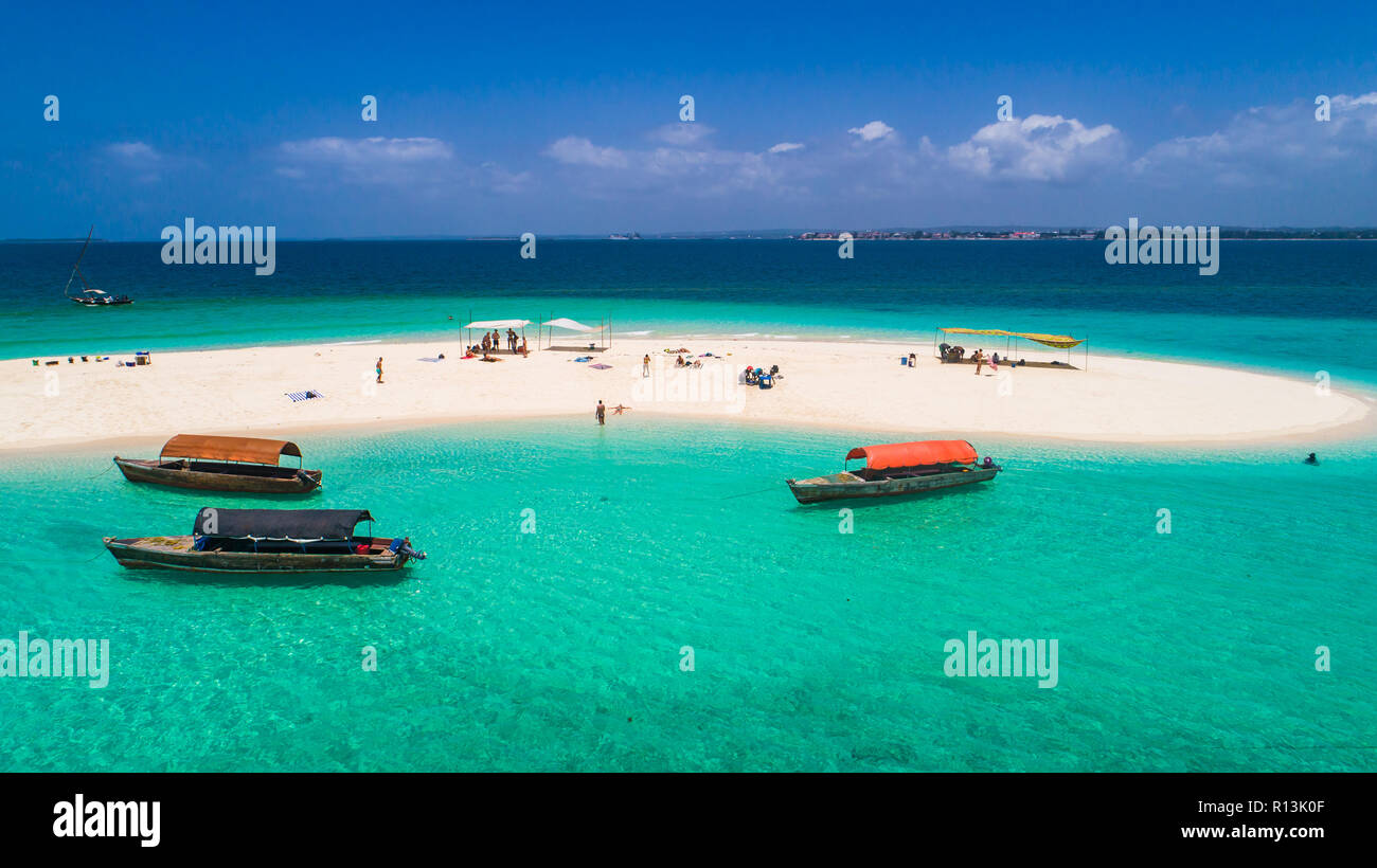 Sand bank near Stone Town. Zanzibar, Tanzania Stock Photo - Alamy