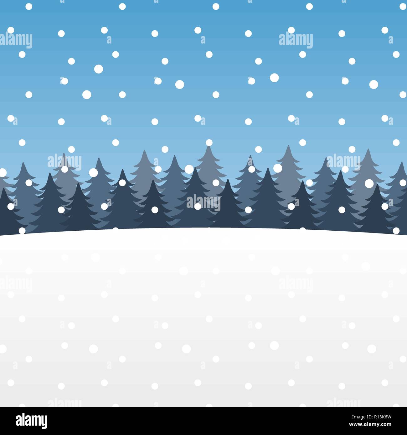 Winter holiday landscape forest Stock Vector Images - Alamy