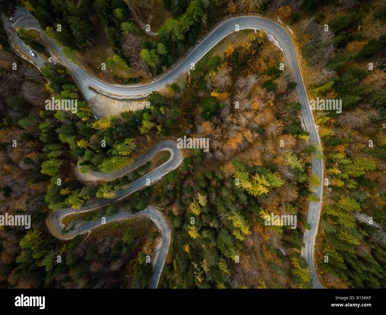 Aerial top down view curvy hi-res stock photography and images - Alamy
