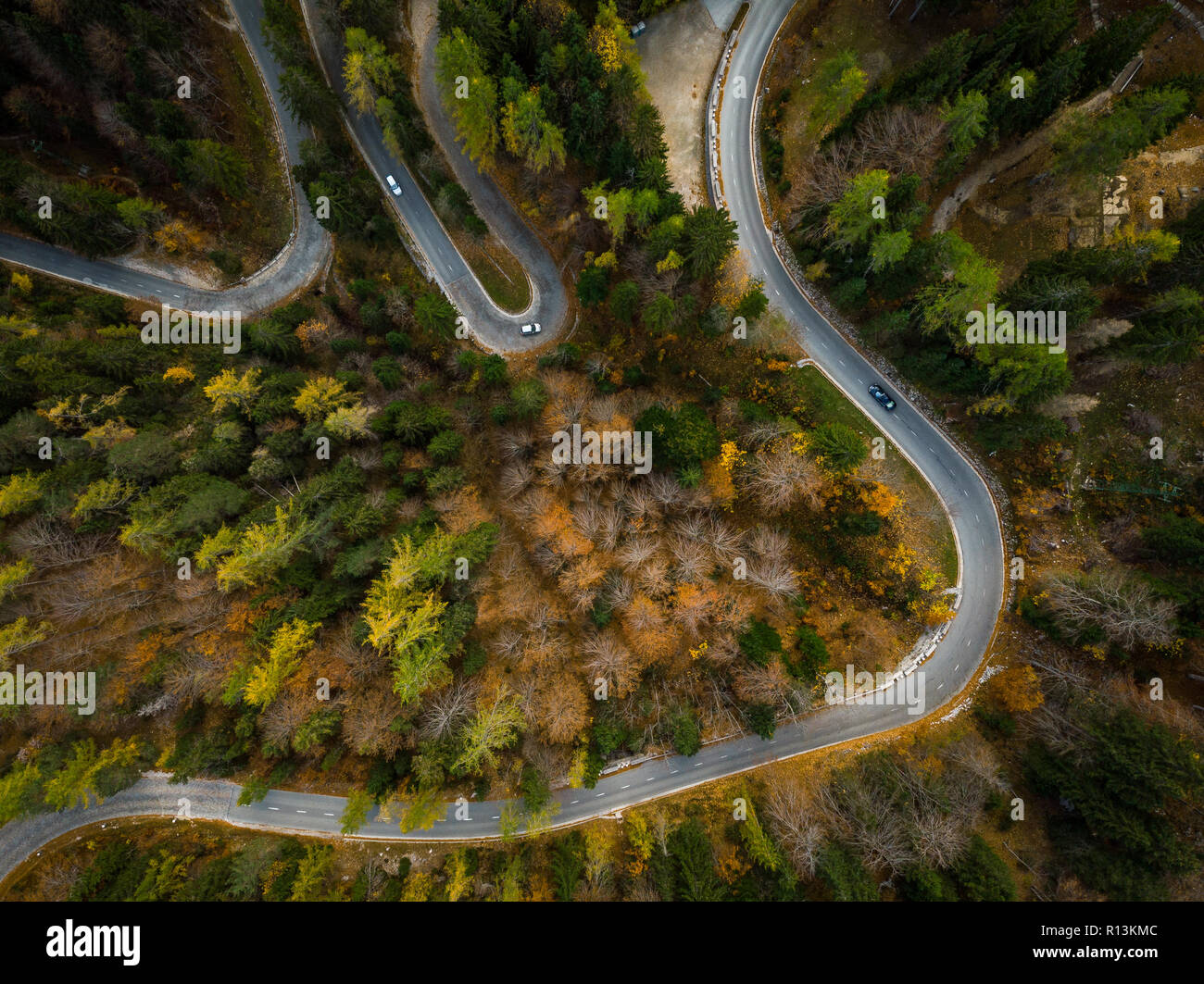 Aerial top down view curvy hi-res stock photography and images - Alamy