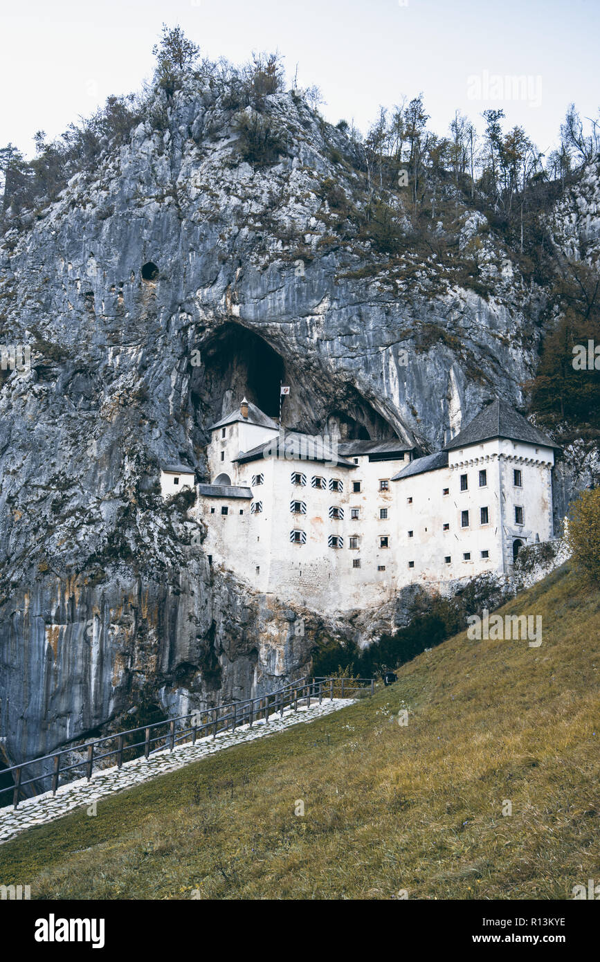 Famous Predjama castle in the mountain, build inside the rock, Slovenia ...