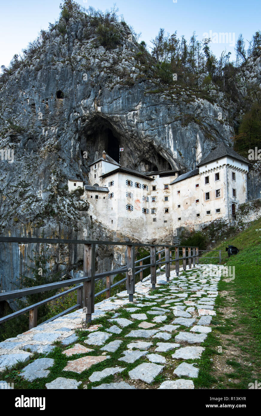 Famous Predjama castle in the mountain, build inside the rock, Slovenia ...