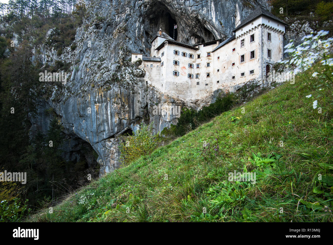 Famous Predjama castle in the mountain, build inside the rock, Slovenia ...