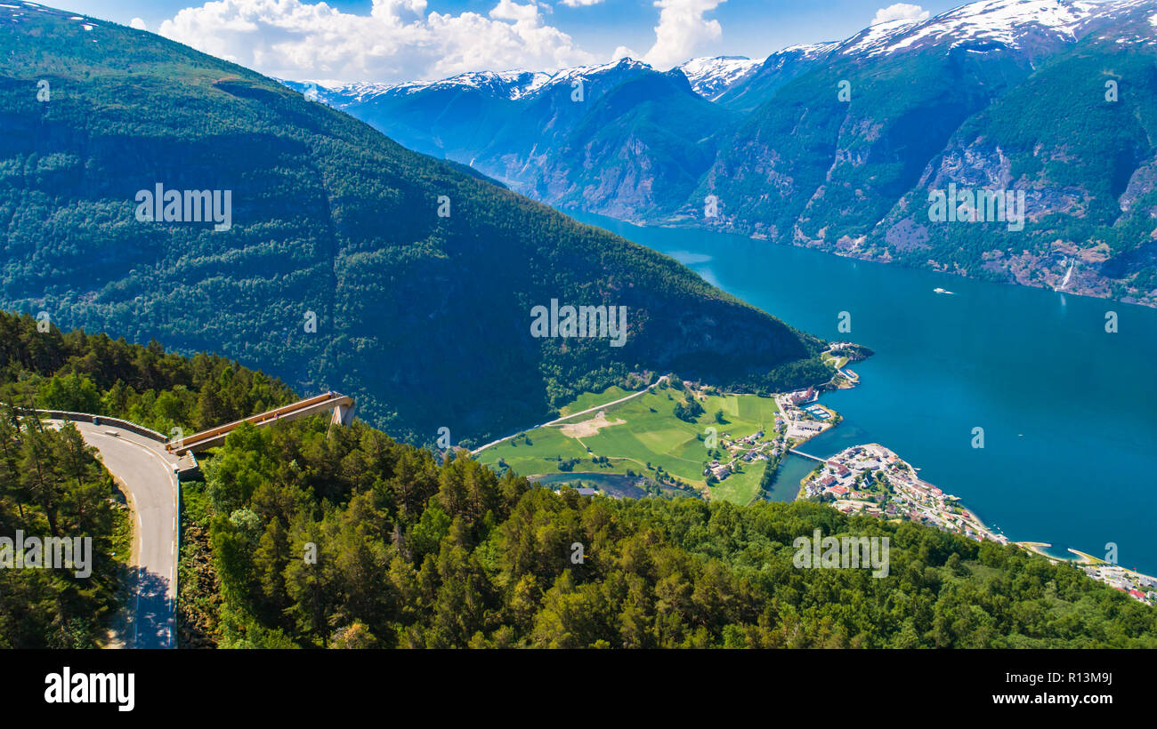 Stegastein viewpoint. Aurland, Norway Stock Photo - Alamy