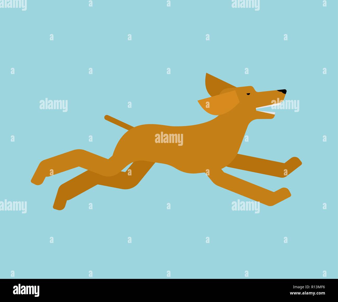 Dog run isolated. Pet Running. vector illustration Stock Vector Image ...