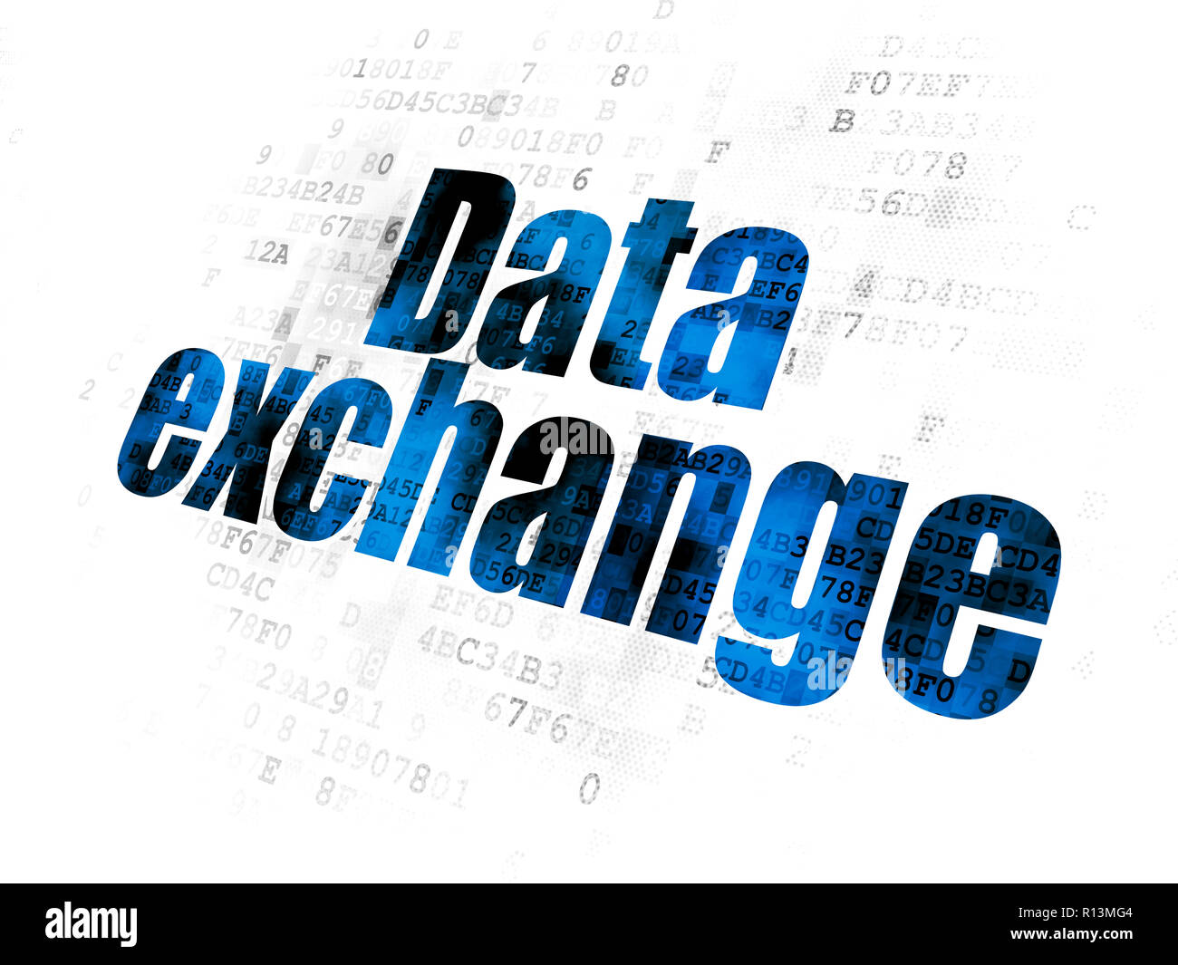Information concept: Data Exchange on Digital background Stock Photo ...