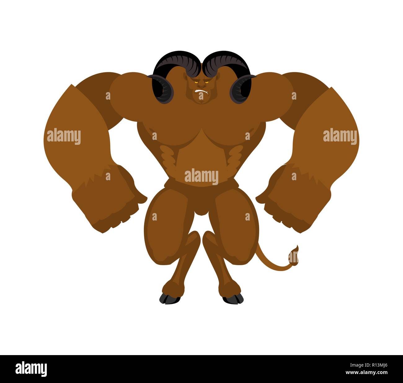 Minotaur strong bull man. Mythical monster of ancient Greece Stock ...