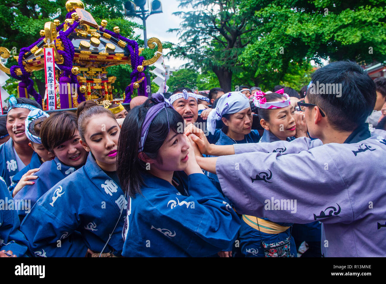 Participants in the Kanda Matsuri in Tokyo, Japan Stock Photo - Alamy