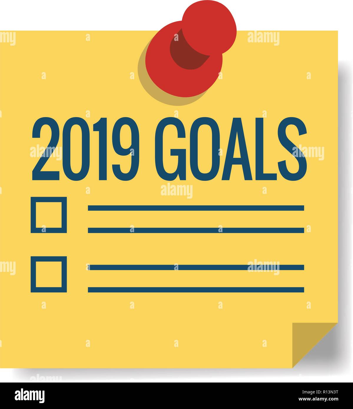 2019 Goals Vector graphic with year 2019 and artistically styled images ...