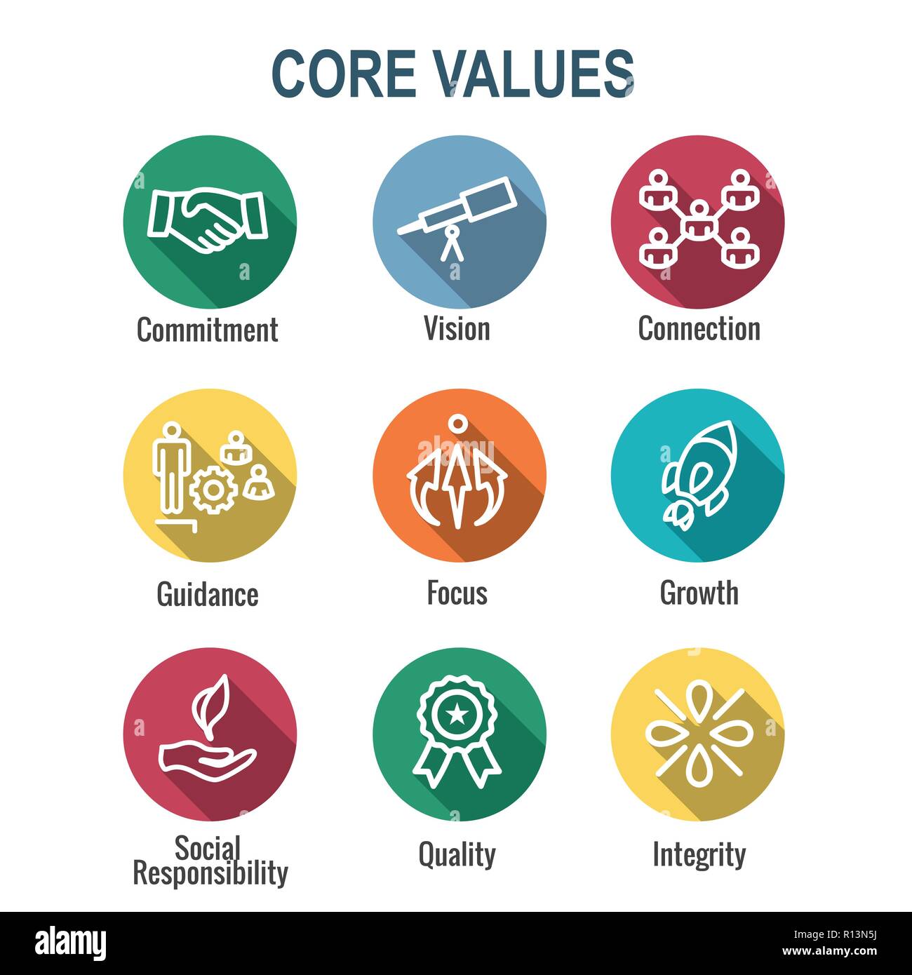 Vision Core Values Icon with Telescope Stock Vector Image & Art - Alamy