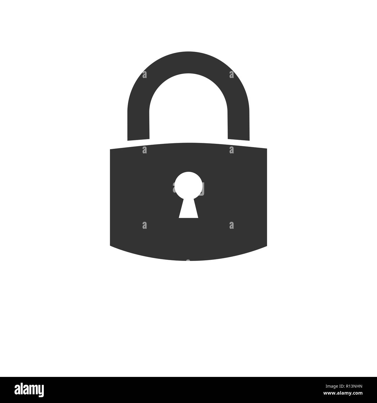 Lock icon. Padlock sign. Unlock. Vector illustration. Flat design Stock ...