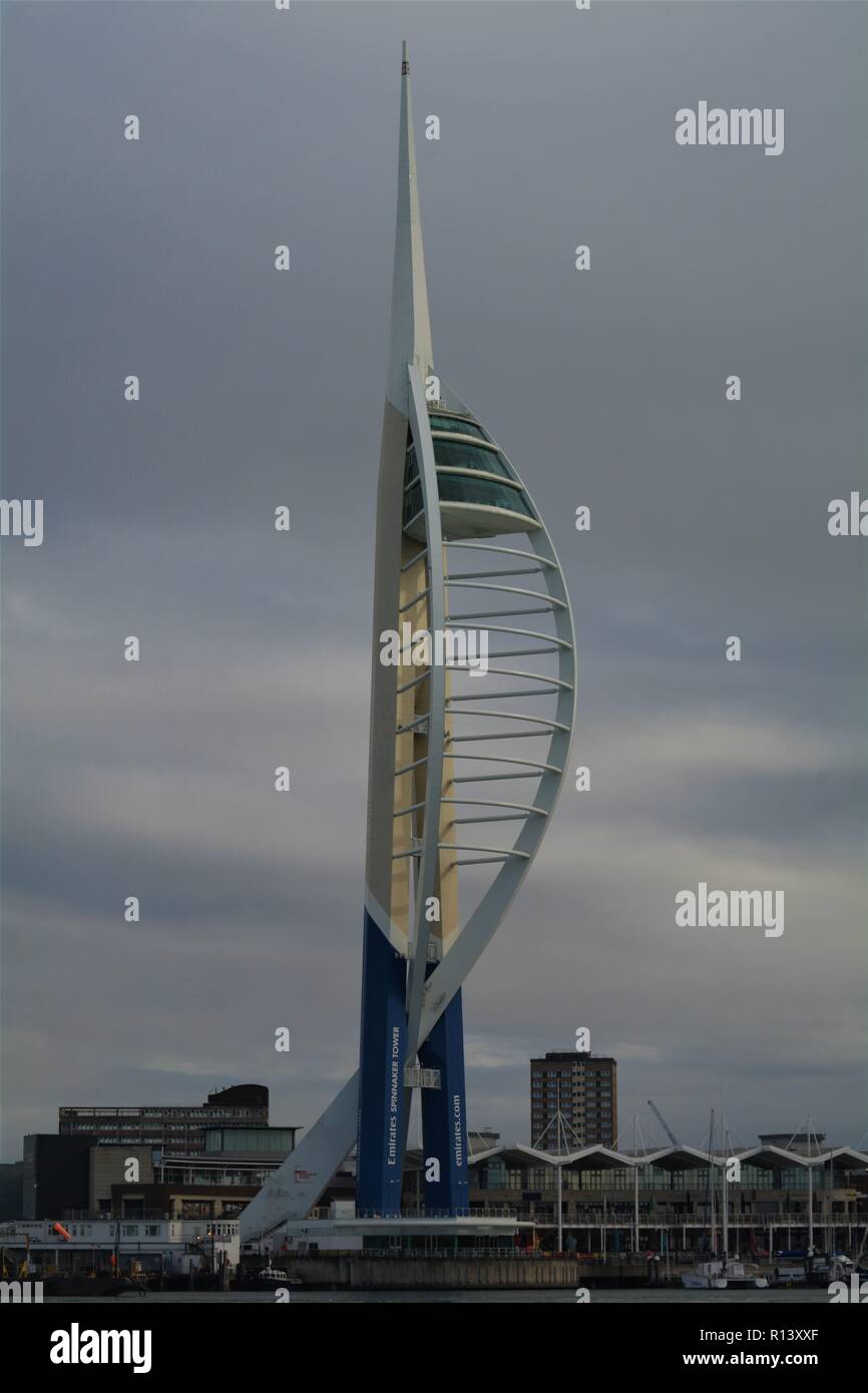 Spinnaker tower Portsmouth view from the harbour Stock Photo - Alamy