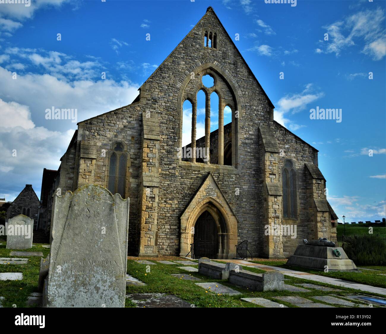 royal garrison church 13th century church ruin at Portsmouth, England ...