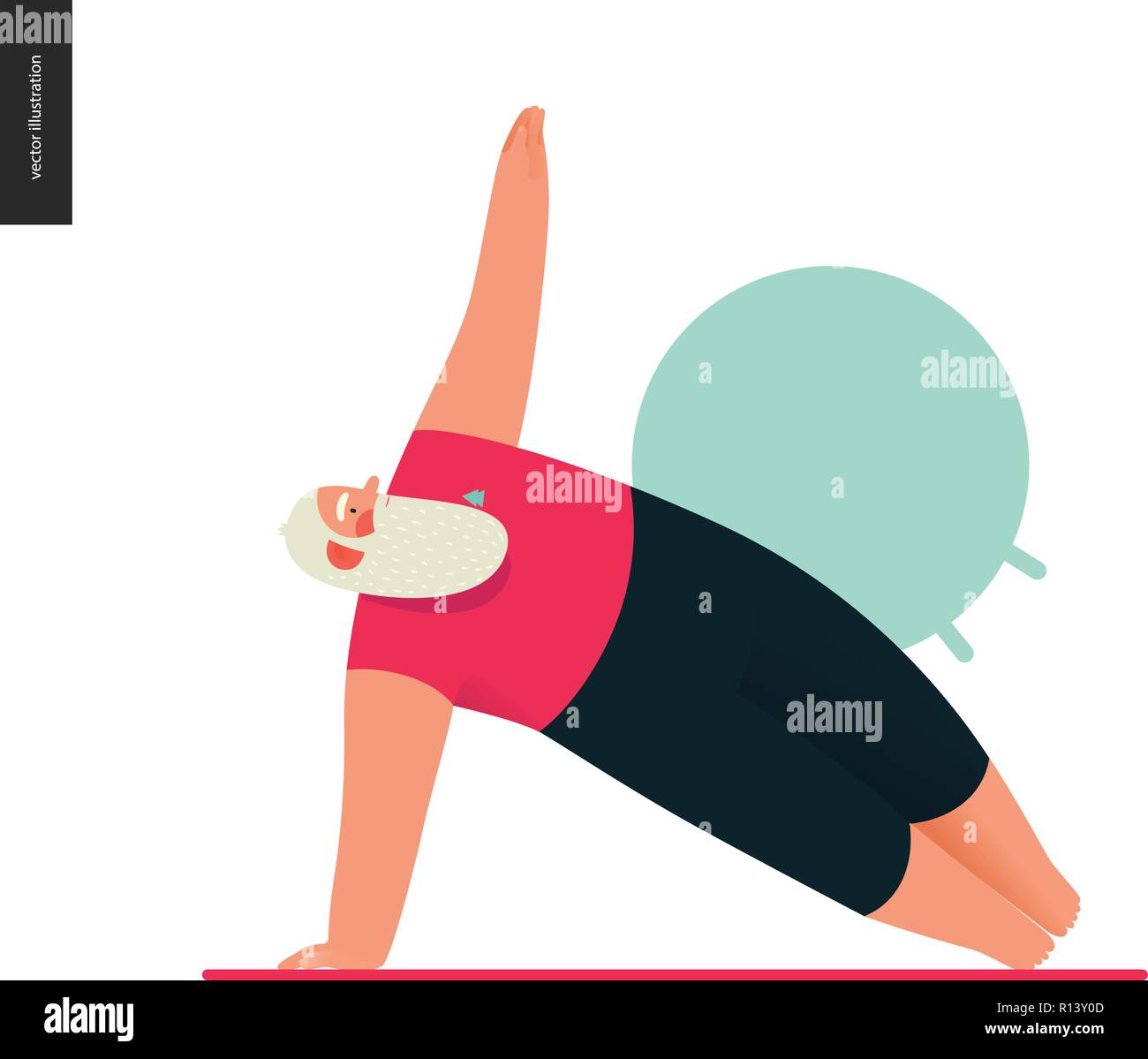 Side stretch pose Stock Vector Images - Alamy