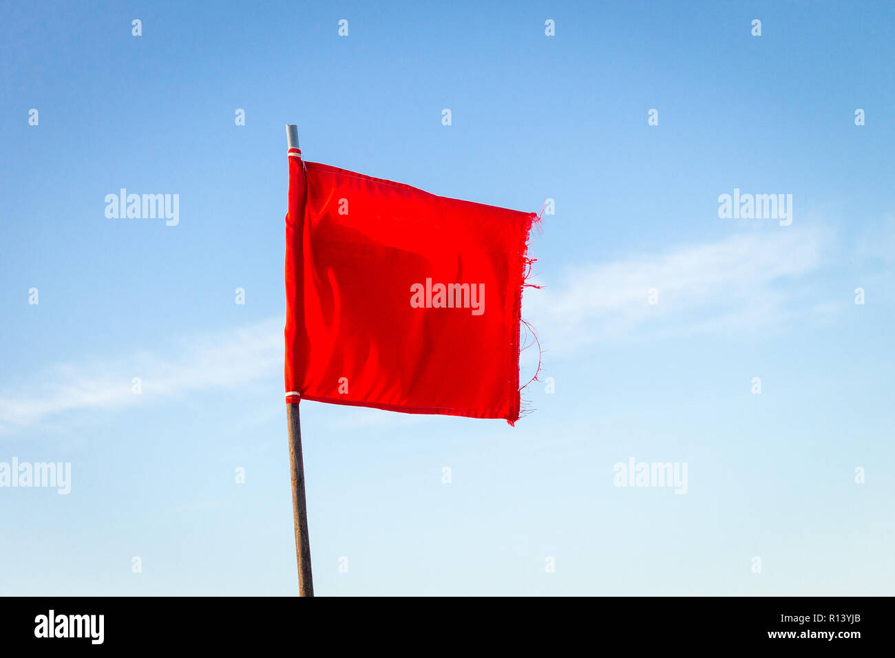Floating red flag hi-res stock photography and images - Alamy