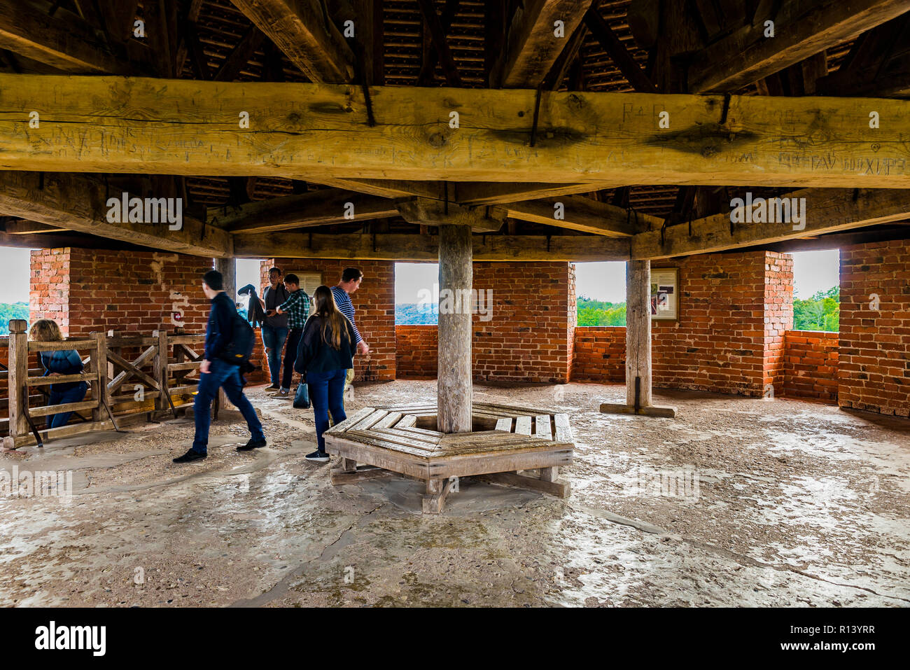 Interior of the Turadia Castle Tower. Turaida Museum Reserve, Sigulda ...