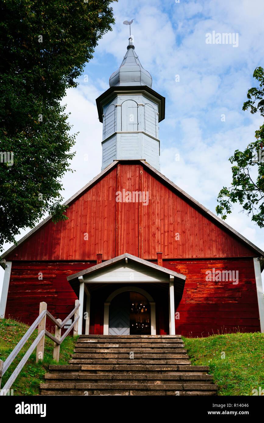 The church of Turaida is one of the oldest wooden churches in Latvia ...