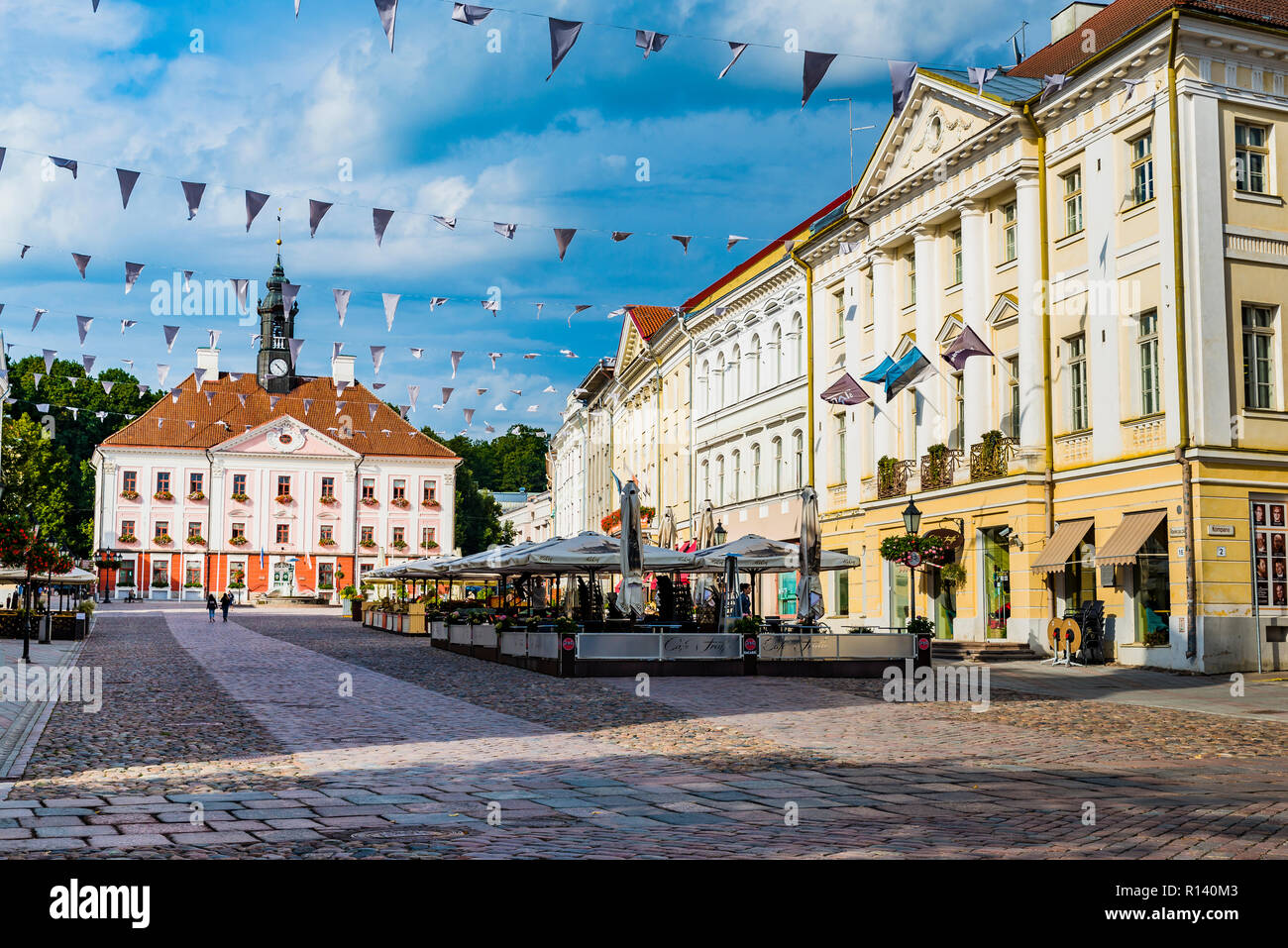 Town Hall Square. Tartu, Tartu County, Estonia, Baltic states, Europe ...