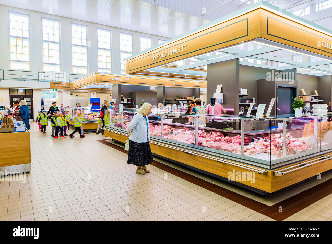 The newly renovated Tartu market hall is an indoor market. Tartu, Tartu ...