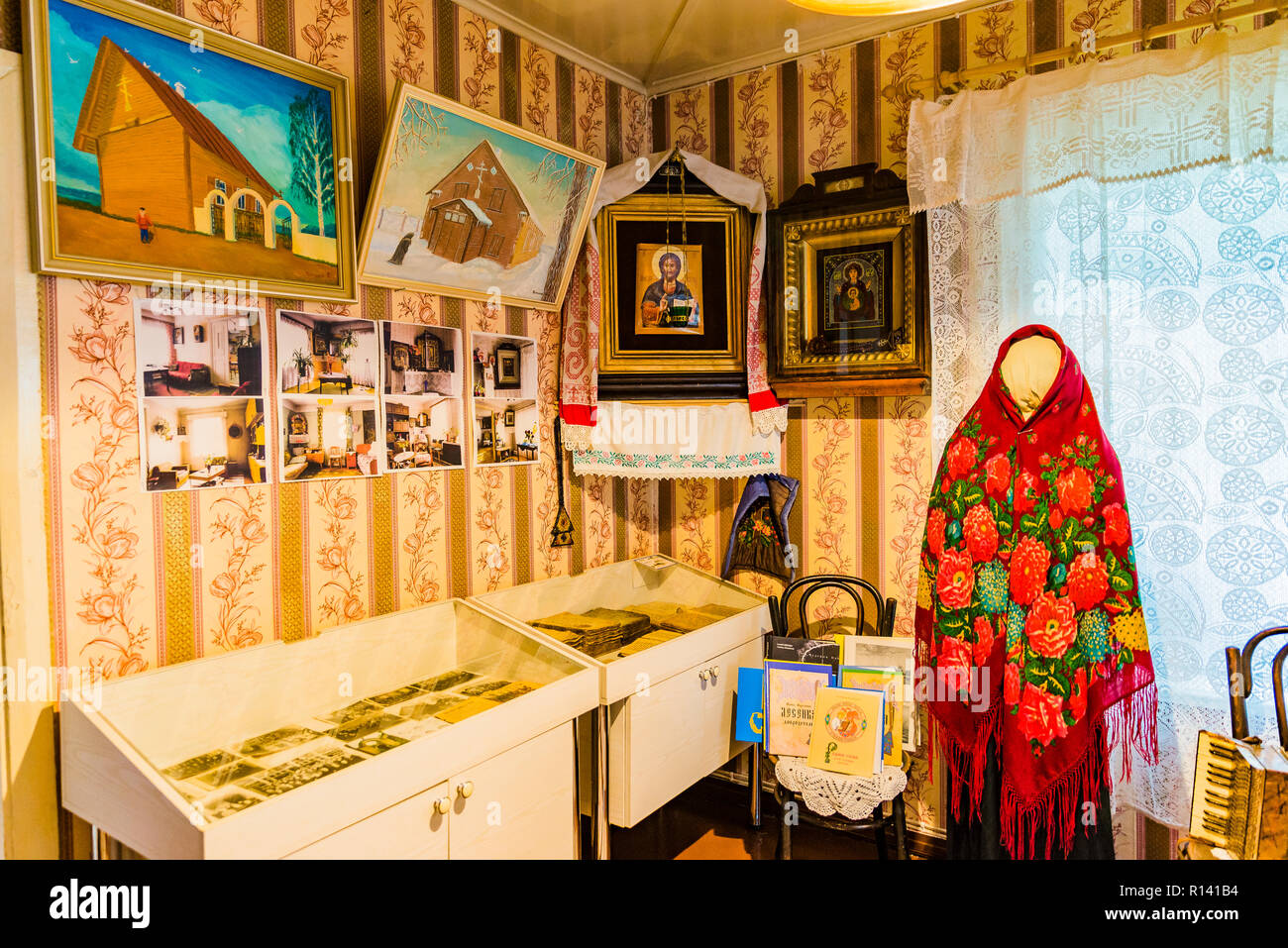 Interior Kolkja Museum of Old Believers. Russians whose ancestors went ...