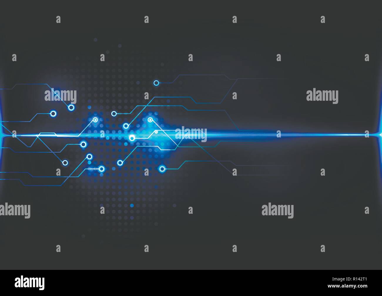 Abstract digital technology circuit system connection signal concept ...